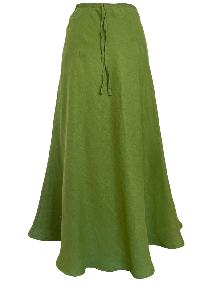 Plot Twist Maxi Skirt - Pesto Linen – Jessica Flora